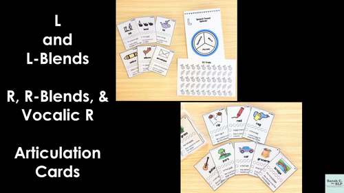 Articulation Cards for L and R in Speech Therapy Bundle Print & Digital