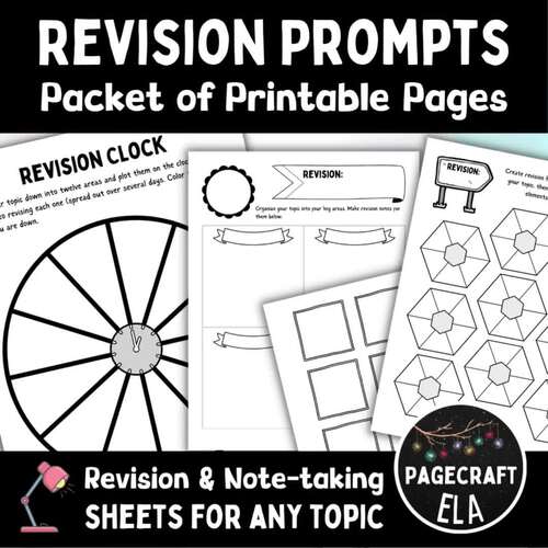 12 Designs of Blank Revision Page Templates for Any Subject or Topic