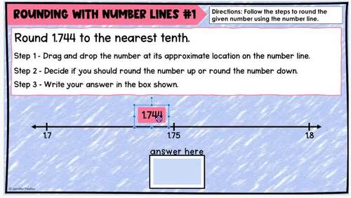Digital Math Centers - 5th Grade Rounding Decimals For Google Slides™