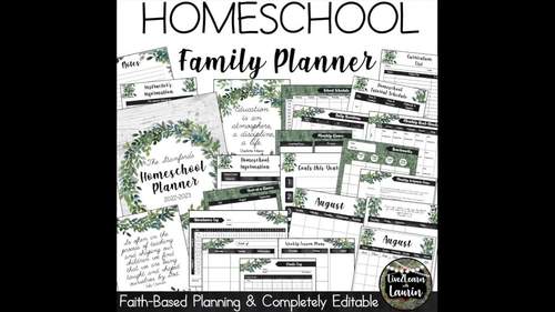 HOMESCHOOL Lesson Planner - Farmhouse (EDITABLE) by Live2Learn with Laurin
