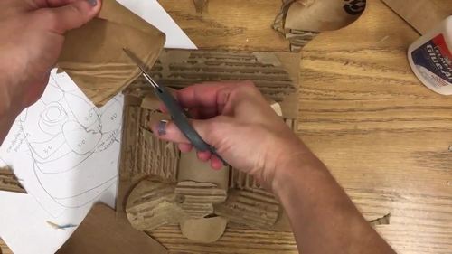 DISTANCE LEARNING STEAM/STEM Cardboard Face Sculptures VIDEO DOWNLOAD+LINK