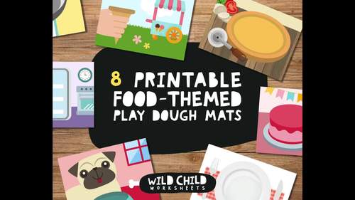 Food Play Dough Mats, Activity Mats, Fine Motor Skills Activities ...