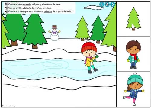 BOOM CARDS Preposiciones en el Invierno by Paidos Recursos Didacticos