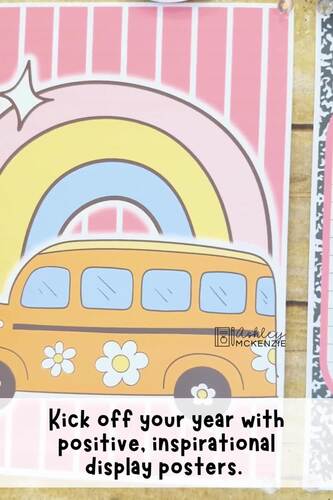 Happy Pastel Class Posters Editable Composition Back to School Bulletin ...