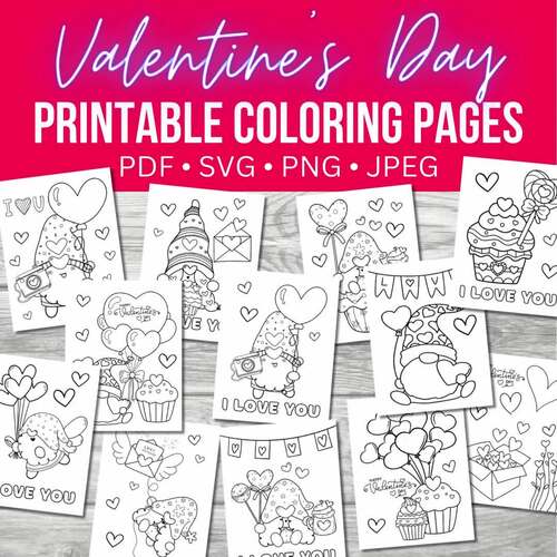 valentine's day printables coloring pages