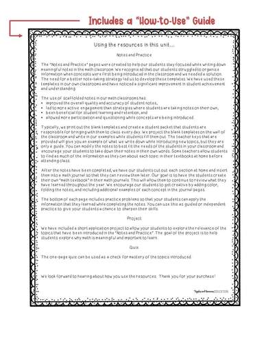 Loans - Consumer Math Unit (Notes, Practice, Test, and Project) | TpT