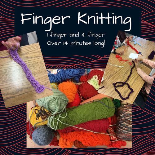 Finger Knitting - 1 finger knit, 4 finger knit, slip knot. 14 minutes!