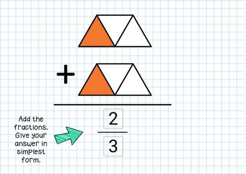 Adding & Subtracting Fractions with Like Denominators Boom Cards & Task ...