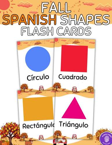 Engaging Fall-themed Spanish 2D Shapes Recognition Flash Cards For ...