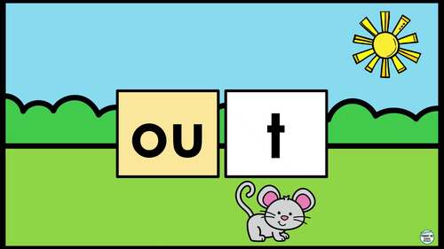 Diphthongs OU & OW Digital Phonics Activity Whole Group PowerPoint ...