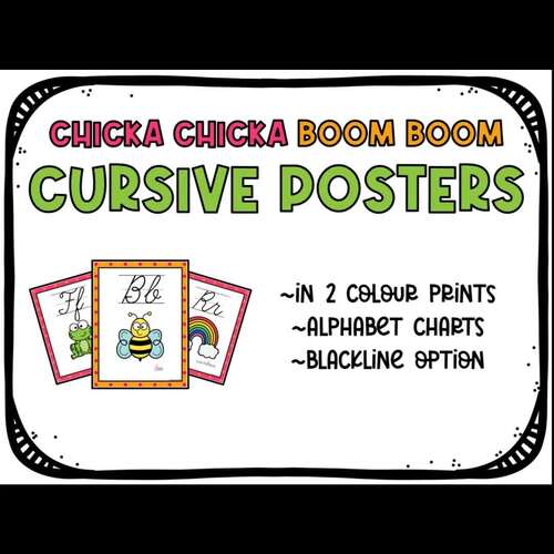 Chicka Chicka Boom Boom Cursive Alphabet Posters | Coconut Tree ...