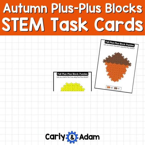 Autumn Plus Plus Blocks Lesson, Fall Small Group Activity, K-5 STEM ...