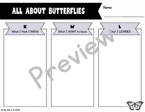 All About Butterflies (Graphic Organizers, Nonfiction Passage, Label ...