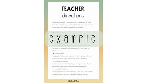 FRENCH Social Media Templates | Instagram, TikTok, Snapchat & More