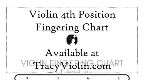 Ultimate Violin Fingering Chart - 4th Position by Tracy Violin | TPT