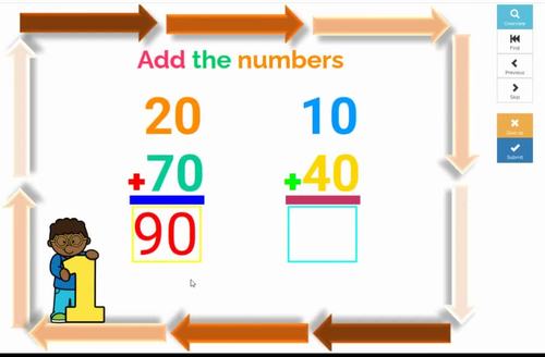 100th Day of School Math Adding or Subtracting Multiples of Ten Boom