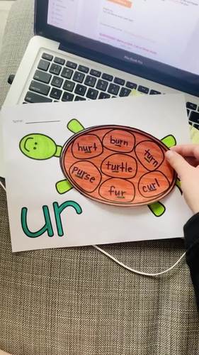 Bossy R-Controlled Vowel /ur/ Phonics Practice - Turtle Craft | TPT