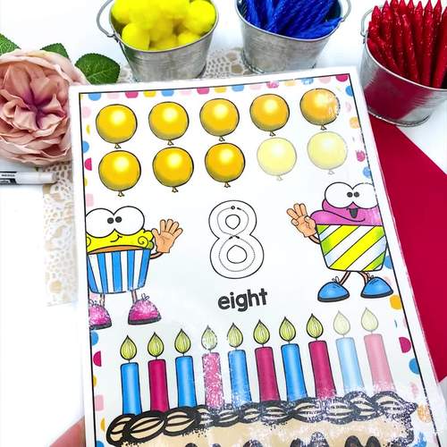 Birthday Number Mats for Number Identification by Turner Tots | TPT