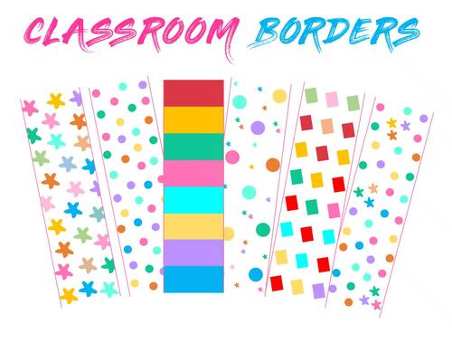 Printable Bulletin Board Borders, Classroom Borders, Polka Dots Borders ...