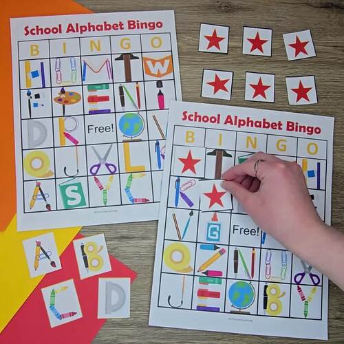 School Alphabet Bingo by HH Fun and Learning | TPT