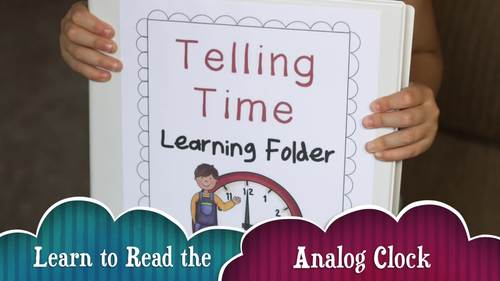 Telling Time Learning Folder by Inspire the Mom | TpT