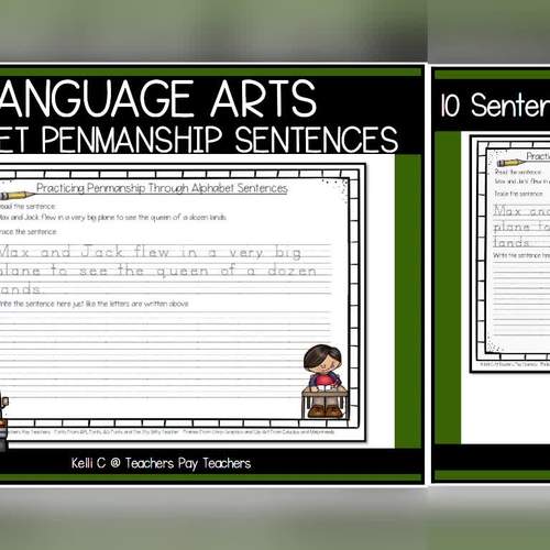 Handwriting Practice Worksheets | Letter Formation In Sentences by Kelli C