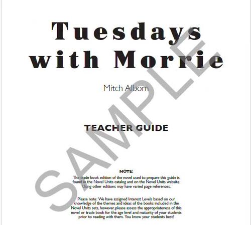 Tuesdays With Morrie Novel Units® Teacher Guide Novel Study | TPT