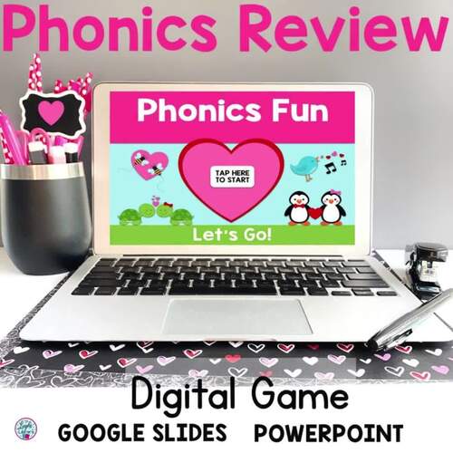 Phonics Review Valentine Buddies Digital Game for Google Slides and ...