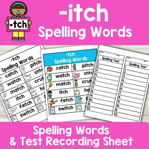 -tch Spelling Words | 1st & 2nd Grade Phonics | English Reading ...
