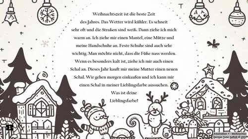 German - Deutsch - Kurze Texte - Short Texts - Weihnachten - Christmas