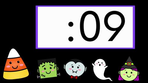 Halloween Classroom Center Countdown Timers with Clean Up Digital Video ...