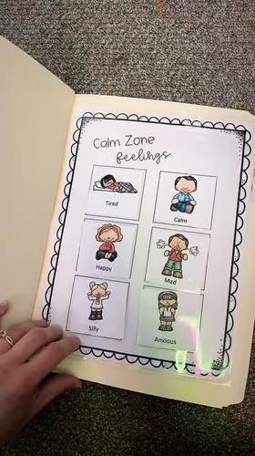 Calming Area Flipbook by Motivating School Counselor Megan | TPT