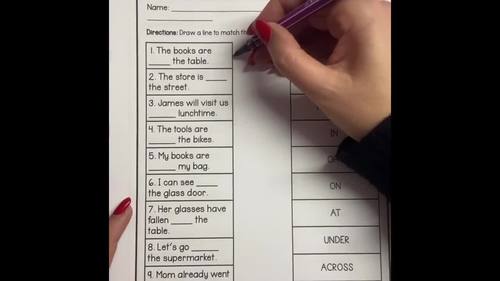 Prepositions Worksheet and 2 Digital Activities by ESL Teacher Tess