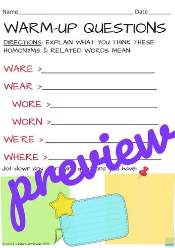 W Words Often Confused-Who Whom Ware Wear We're Where-Middle High ...