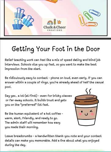 Relief Teacher Survival Guide | Casual and Substitute Teacher Tip ...