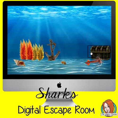 Sharks Escape Room Boom Cards by The Ginger Teacher | TpT