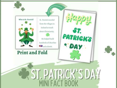 St. Patrick's Day Mini Book Facts Traditions Shamrocks Leprechaun ...
