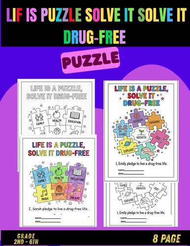 LIF IS PUZZLE SOLVE IT SOLVE IT DRUG-FREE -BACK TO SCHOOL | TPT