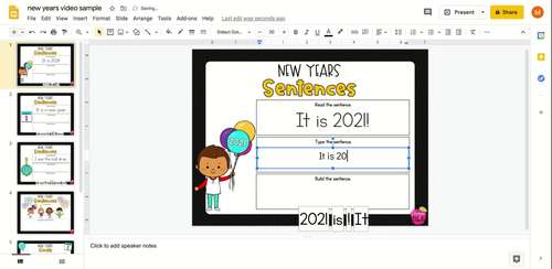 Kindergarten New Years Digital Activities for Google Slides Distance ...
