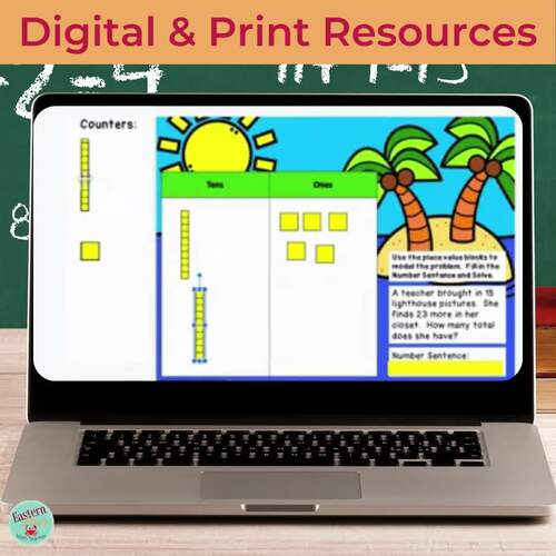 Addition 2 Digit Worksheets and Slides by Eastern Shore Math Teacher