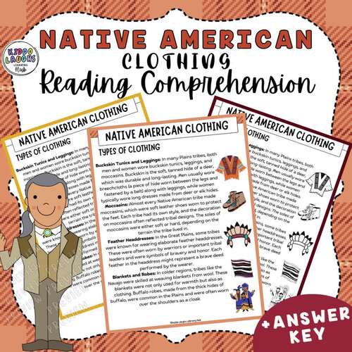 Native American Clothing Reading Comprehension Passages |Social Studies ...