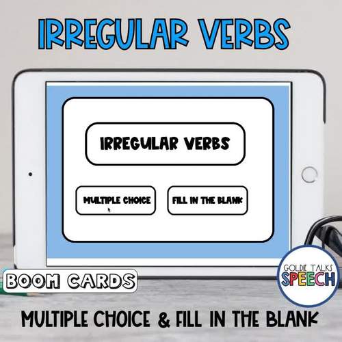 Irregular Verbs | Boom Cards | Irregular Past Tense Verbs & Present ...