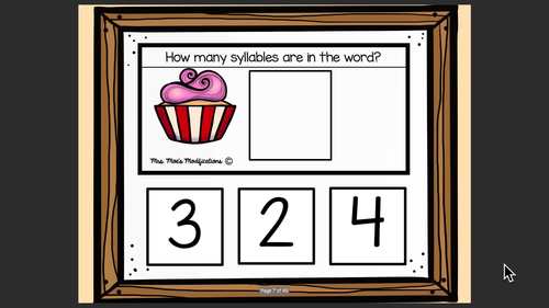 Phonological Awareness: Count the Syllables-Interactive PDF | TPT