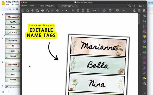Editable Ice Cream Student Summer Desk Name Tags Name Plate Labels ...