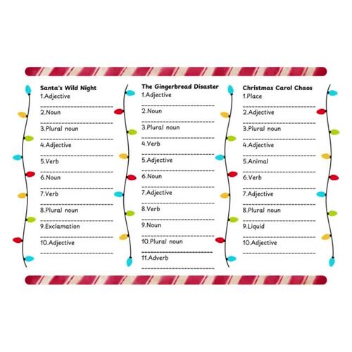 Grammar Christmas Lesson and Activity | Funny Christmas Mad Libs