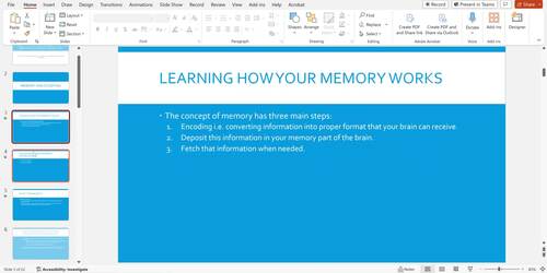 Memory & Studying Lesson Plan (1-2 class sessions) by Edu Craft Hub