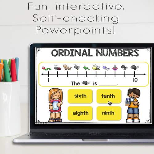 Ordinal Numbers Powerpoint Interactive 1st Grade Math Games Digital ...