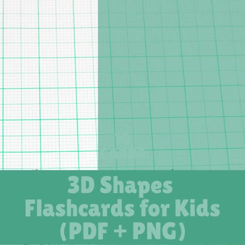Printable Geometry Flashcards: 3D Shapes Learning Cards for Kids by ...