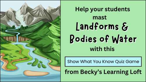 Landforms & Bodies of Water | Digital + Cut & Paste Activities | 2nd ...