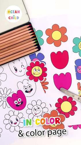 Printable Flower Vase Craft Spring Coloring Page Mother´s Day Gift Idea ...